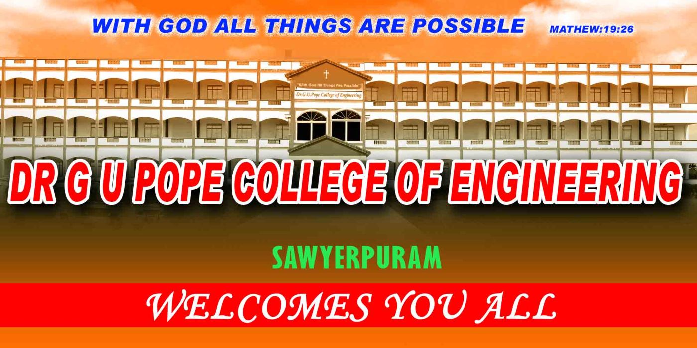 Homepage - DR.G.U.POPE COLLEGE OF ENGINEERING